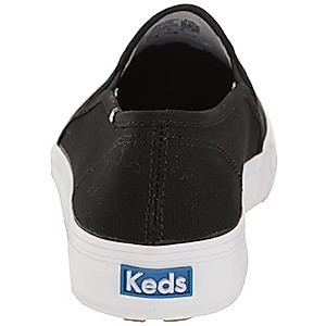 Keds Women's Double Decker Sneaker, Black Canvas, 7