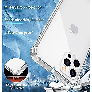 Orase Ultra Clear Cases Designed for iPhone 12 Case & iPhone 12 Pro Case [Non-Yellowing] Protective Slim Phone Case with Shockproof Air Bags, 2020 (Crystal Clear)