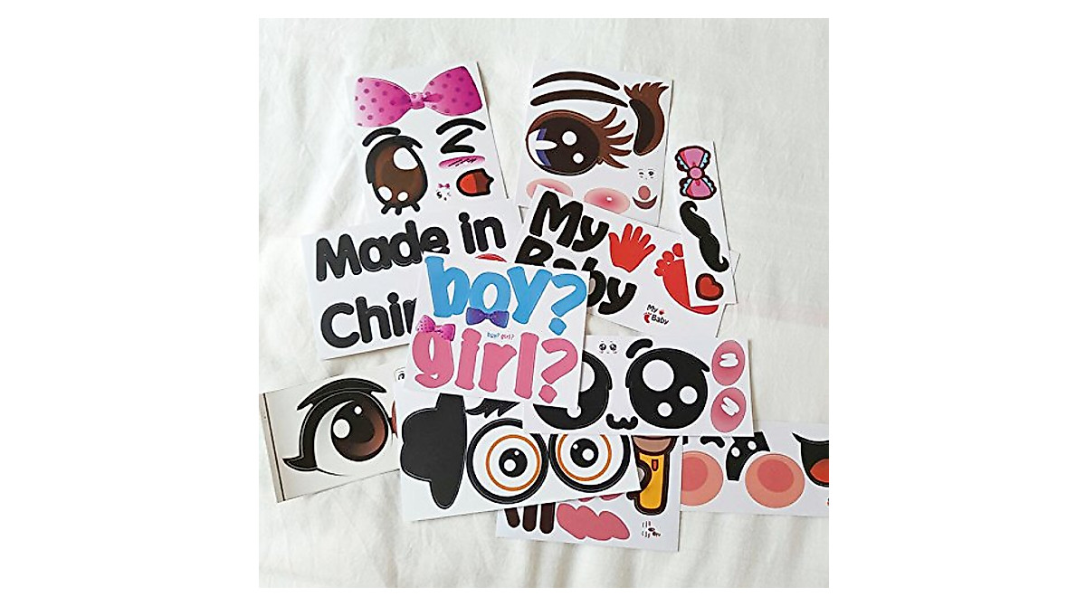 Creation Core Funny Facial Expressions Stickers Pregnancy Baby Bump ...