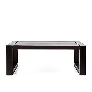 Armen Living Paradise Outdoor Eucalyptus Wood Coffee Table, Earth