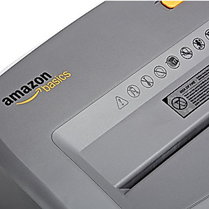 Amazon Basics 17-Sheet Cross-Cut Paper, CD, and Credit Card Shredder with Pullout Basket