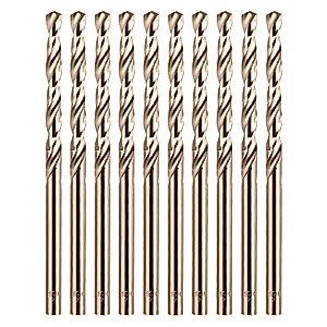 Cobalt Drill Bit Set, M35 Twist HSS Drill Bits Straight Shank, 2mm High Speed Steel Drill Bits for Drilling in Hard Metal, Stainless Steel, Cast Iron (4mm)
