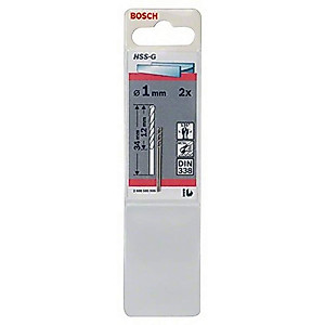 Bosch 2608585906 Metal Drill Bit Hss-G 1mmx12mmx34mm 2 Pcs