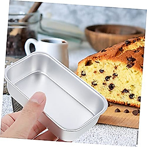Hemoton 8pcs Aluminum Cake Pans Cupcake Baking Pan Non Stick Baking Sheet Loaf Baking Dish Stainless Steel Meatloaf Baking Pan Bread Baking Household Baking Plate Kitchen Supplies Toast
