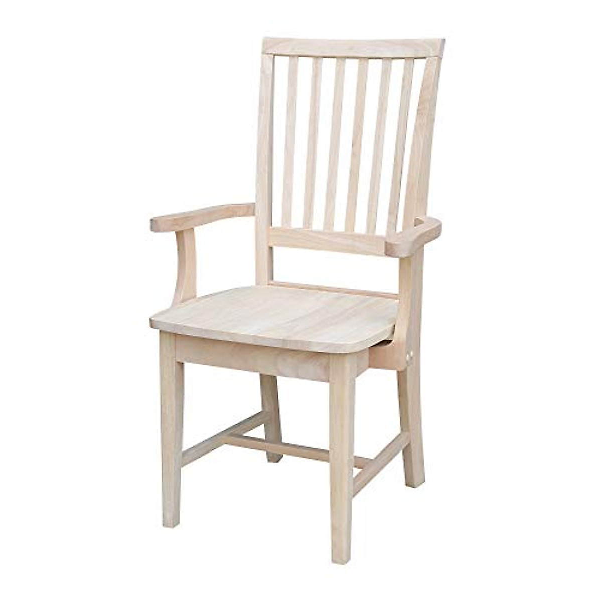 International Concepts Mission Side Chair with Arms, Unfinished