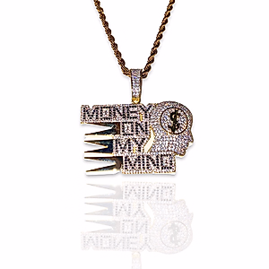 Shop-iGold Mens Womens 14k Gold Finish Jewelry Chain Pendant Set Grillz