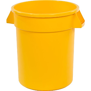 Carlisle FoodService Products 34102004 Bronco Round Waste Container Only, 20 Gallon, Yellow