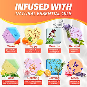 Shower Steamers, Aofmee Shower Bombs 8 PCS Shower Steamer Aromatherapy, Shower Tablets with Essential Oil, Shower Fizzies Bath Bombs, Valentines Birthday Mothers Day Christmas Gifts for Women Mom Wife