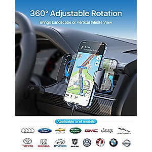 (2023 Upgraded) andobil Car Phone Mount [Military Sturdy, Firmly Grip & Never Slip] Air Vent Cell Phone Holder Car, Ultra Stable, Easy Used, Compatible with iPhone 13 14 12 Pro Max Android Samsung S23