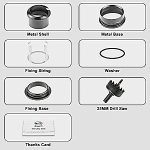 Flush Hidden Mounting Metal Holder for ASIN B0BKGGRP4Z GreenYi-143 Backup Camera with 25MM Drill Saw