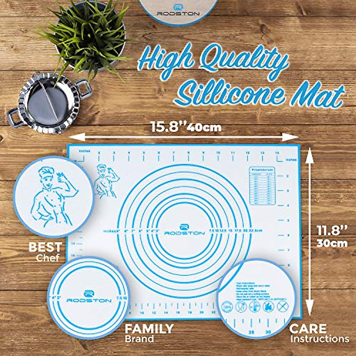 Dumpling Maker Press Set of 3 Molds – BONUS Pastry Mat, Empanada Press for Cooking Pierogi Ravioli Turnover Wrappers, Stainless Steel Dumpling Mould - Pack of 3 Sizes with Silicone Dough Mat
