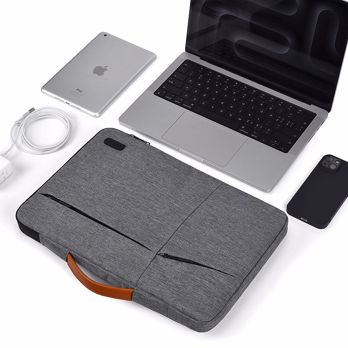 14 Inch Laptop Sleeve Case for HP 14 Laptop/HP Pavilion 14 / EliteBook, Lenovo ideaPad 14, ASUS Vivobook 14, Dell Inspiron 14, 14-in Computer Travel Bag -SpaceGrey