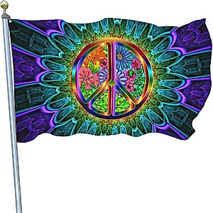 World Peace And Love Sign Flag Peace Love World Flag 3x5 Foot Outdoor Flag