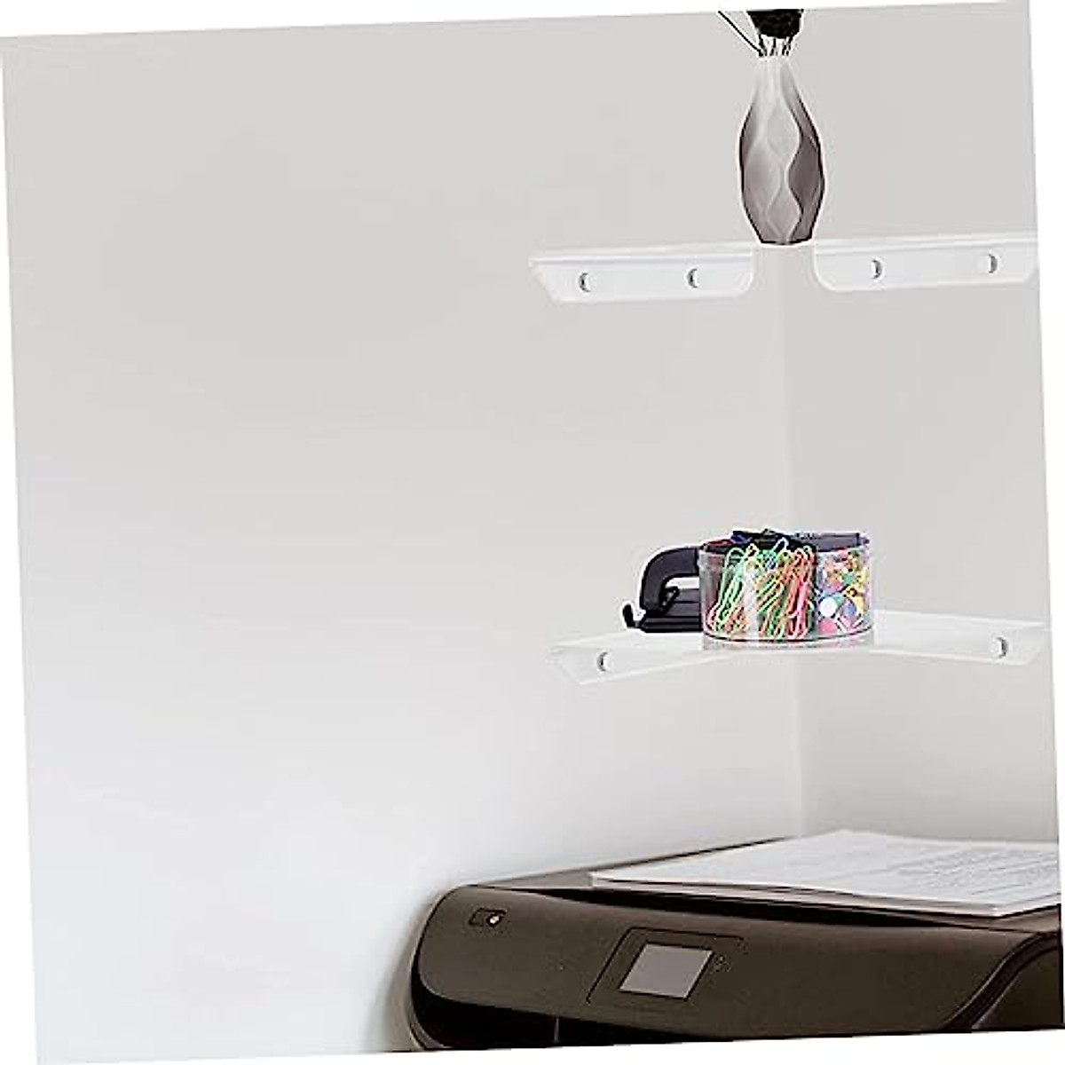 IMIKEYA 2pcs Speaker Stand Wall Mount Corner Shelf Wall Mount Speakers Wall Mounted Shelves for Storage Wall Mounted Corner Acrylic Hanging Rack Bathroom Wall Corner Shelf Wall Mount Ledge