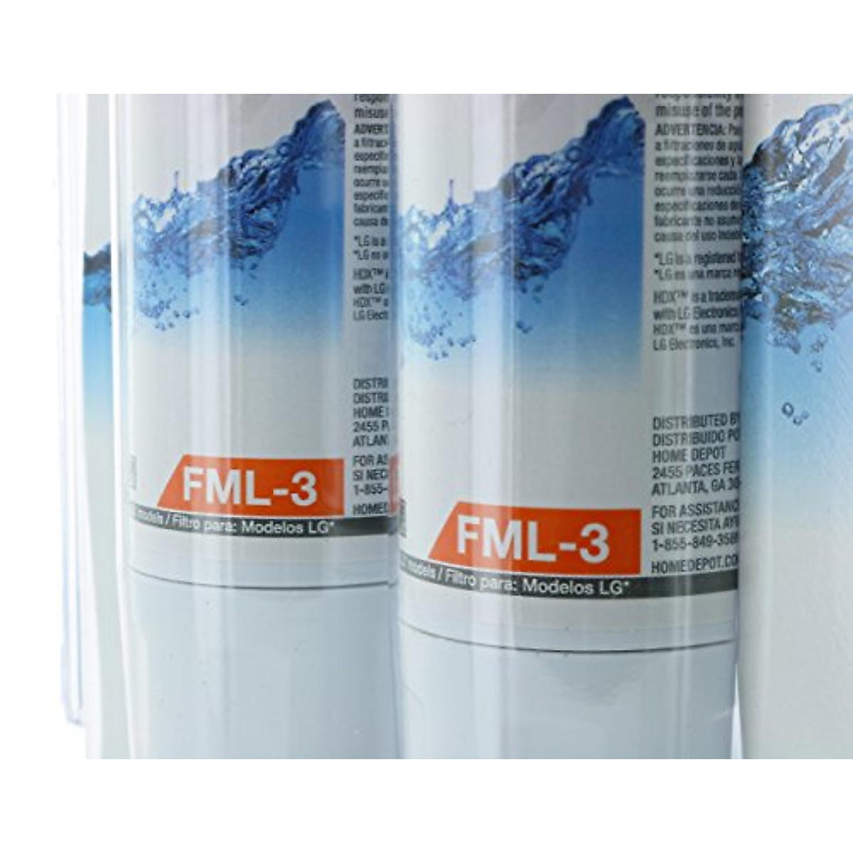 HDX FML-3 Replacement Water Filter / Purifier for LG Refrigerators (2 Pack)