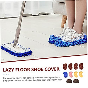 Healeved 10pcs Mop Head Cover Floor Mops Cleaning Mops Household Cleaner Dust Duster Slippers Mop Cover Lazy Mop Slippers Foot Cover for Floor Polishing Mop Slipper Shoes Cover Dust Mop