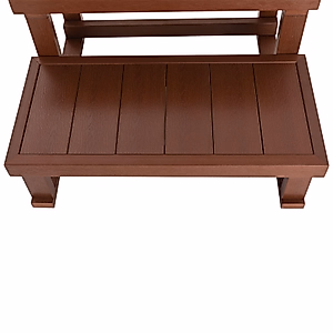 Hot Tub Spa Steps Outdoor Hot Tub Stairs Polystyrene Spa Steps fit for Any Hot Tub Shape and Size(3.28ft High), Brown