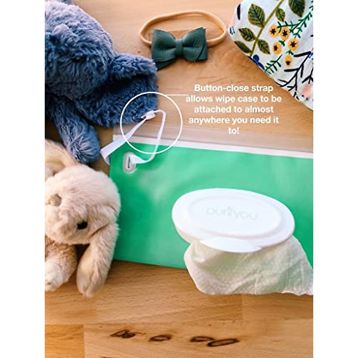 Baby Wipe Case Travel Holder | Keeps Wipes Moist | Set of 3 Wet Wipes Holders Cases | Portable Travel On The Go Refillable Dispenser Container, by purifyou