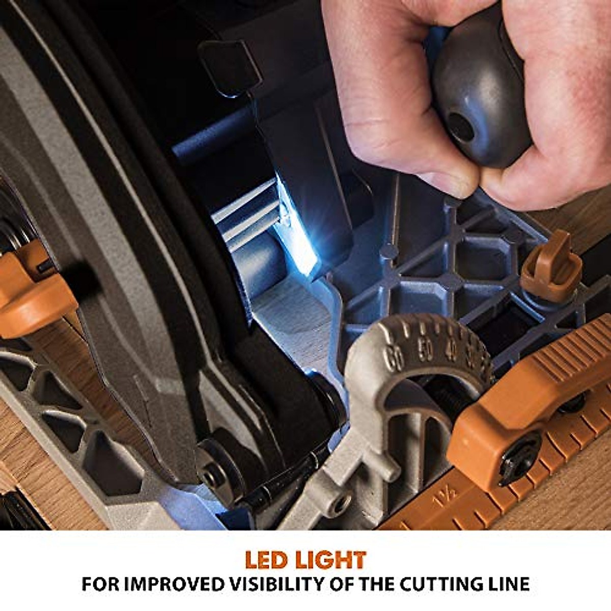 Evolution Power Tools R185CCS 7-1/4" TCT Multi-Material Cutting Circular Saw, 7-1/4", Orange