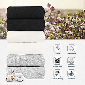 PACKO SOCKS Men's 8-Pairs Cotton Low Cut Ankle Socks (White)