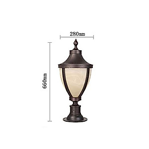 ZHAOLEI Cylinder Lamp Wall Lamp Outdoor Garden Waterproof Door Post Lamp Outdoor Landscape European Style Courtyard Lamp Garden LED Door Lamp Outdoor