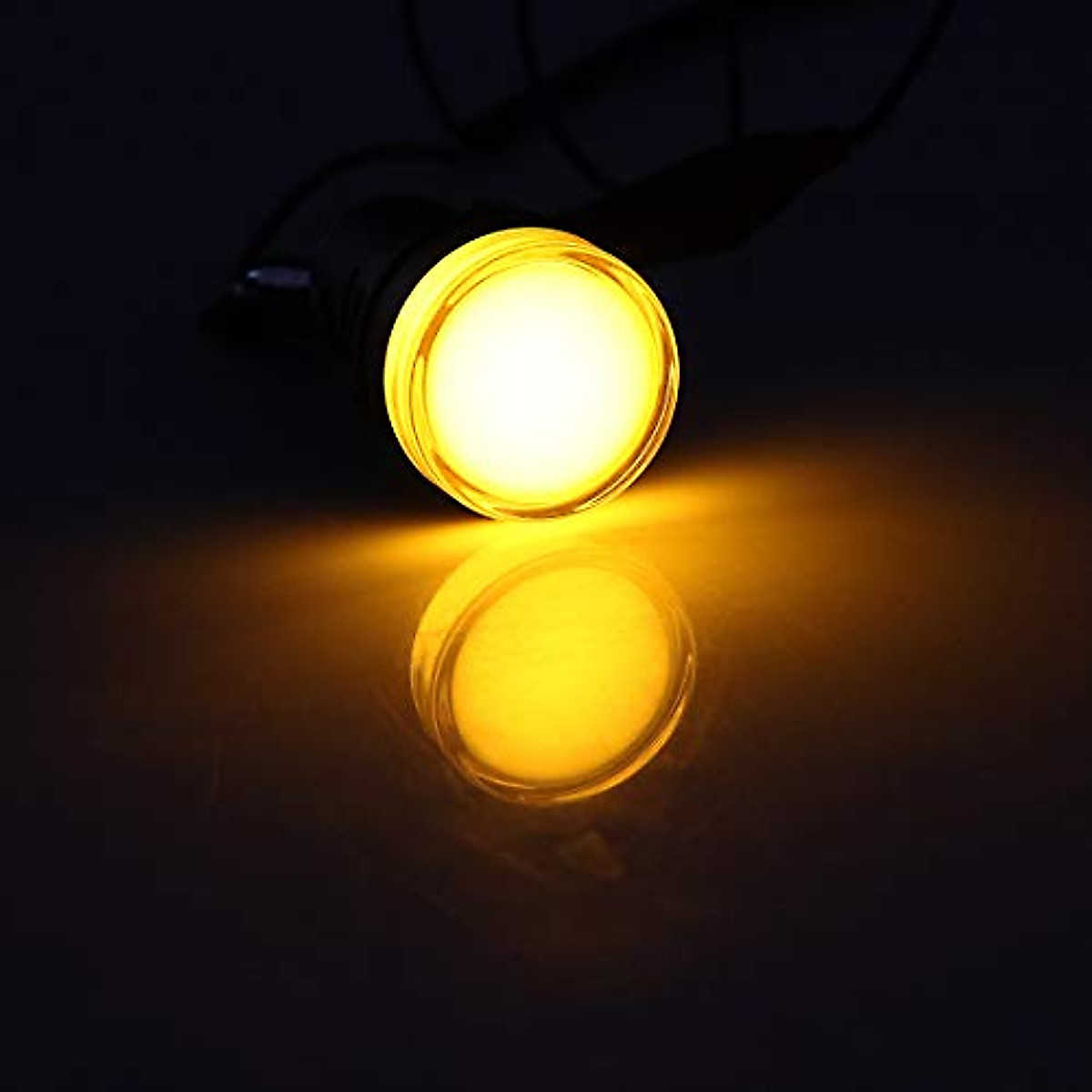 uxcell 5Pcs Yellow Indicator Light AC/DC 24V, 22mm Panel Mount, for Electrical Control Panel, HVAC, DIY Projects