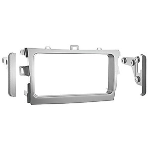 Metra 95-8223S Double DIN Installation Kit for 2009-up Toyota Corolla Vehicles (Silver) & 70-1761 Radio Wiring Harness for Toyota 87-Up Power 4 Speaker