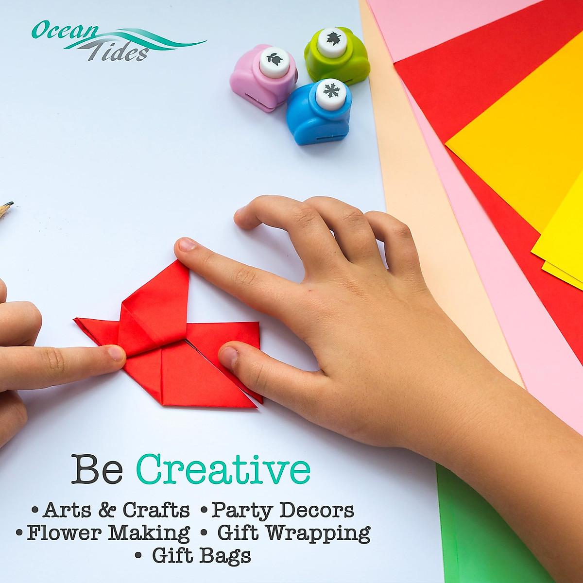 Ocean Tides Tissue Paper Gift Wrap - Large Sheets of Bulk Wrapping 100 200 300 or 500 Sheets 20 X 30Assorted Black Blue Fuchsia Gold Green Orange Pink Purple Silver White Yellow