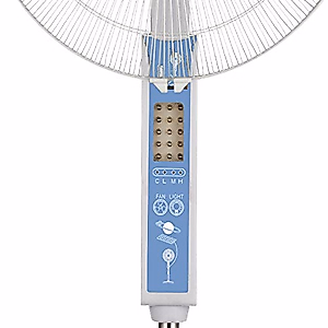 Cowin Solar Fan System - Solar Energy Fan (16’’ Blade), LED Light, 15W Solar Panel, USB Port, Comes with Outlet Converter