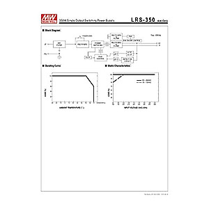 MEAN WELL LRS-350-24 350.4W 24V 14.6 Amp Single Output Switchable Power