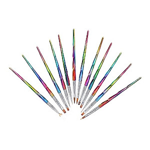 Polish Nail Brush 12Pcs nail art brush de uñas acrilicas nail brush acrylic manicure supplies Nail Painting Brushes nail painting brush pen cuticle nail cleaning brush Nail Pen