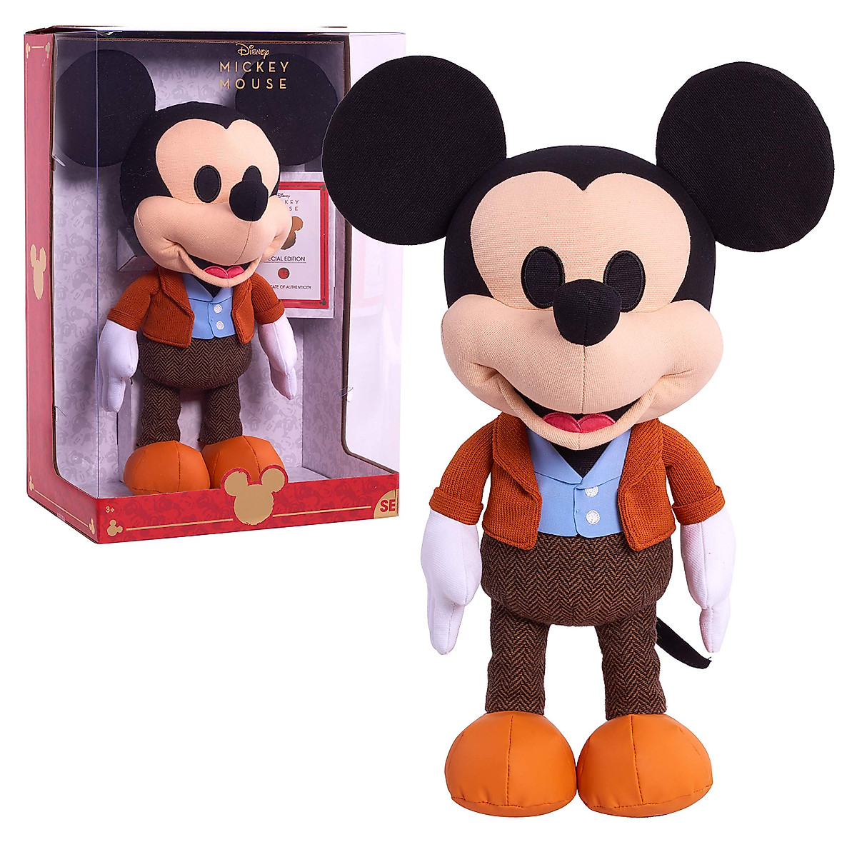 Disney Year of the Mouse Collector Plush, A Man and His Mouse Mickey, Amazon Exclusive, Officially Licensed Kids Toys for Ages 3+ by Just Play