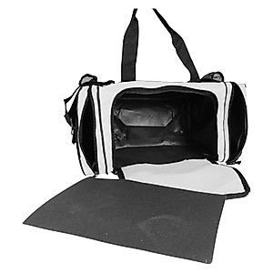 DALIX 17" Duffle Bag Dual Front Mesh Pocket in White