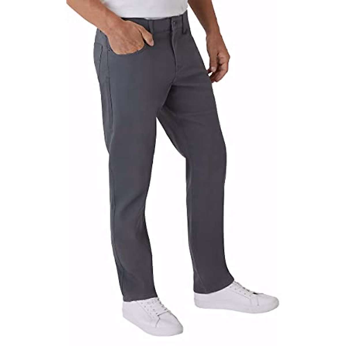 IZOD Mens Mid-Weight Comfort Stretch Knit Denim 5 Pocket Pant (as1, Waist_Inseam, Numeric_36, Numeric_30, Gray23)