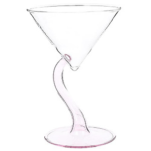 UPKOCH Glass Bowl Glass Footed Dessert Bowl Ice Cream Cup Parfait Fruit Cup Milk Shake Glass Cocktail Drinking Cup Juice Water Cups for Sundae Salad Condiment Trifle Pink Dessert Bowls