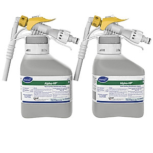 Diversey 5549254 Alpha-HP Multi-Surface Disinfectant Cleaner, Bactericidal & Virucidal Hydrogen Peroxide, Concentrate, Ready-to-Dispense (RTD), 1.5-Liter (Pack of 2)