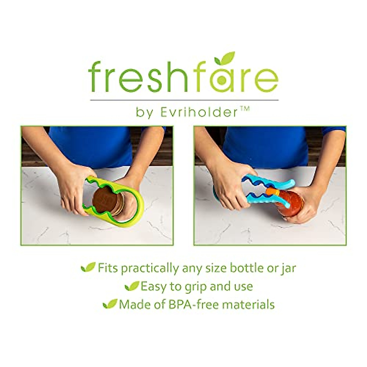 Evriholder Easi-Twist 1pk, Easy Grip Jar Opener, Pack of 1, Colors May Vary