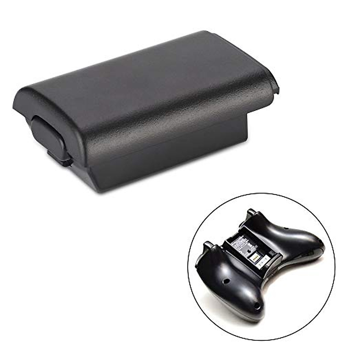 Battery Cover, Oil Injection Process Replacement Anti-Abrasion Shell Case Cover Kit for Game Controller(Black)