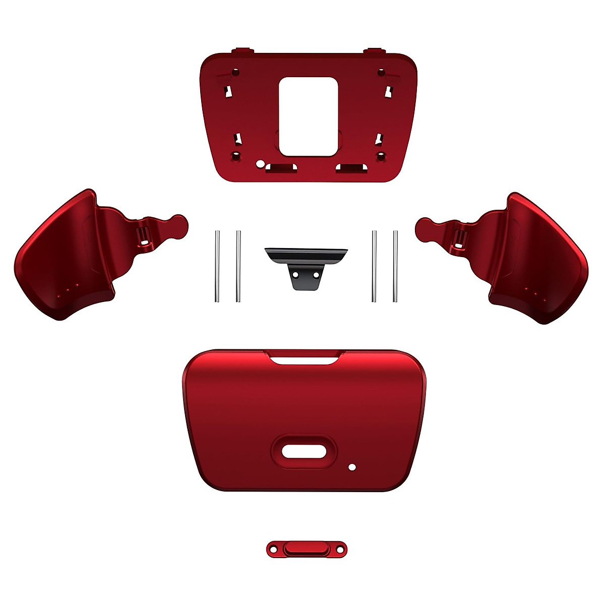 Scarlet Red Replacement Redesigned K1 K2 Back Button Housing Shell for PS5 Controller eXtremerate Rise Remap Kit - Controller & Rise Remap Board NOT Included