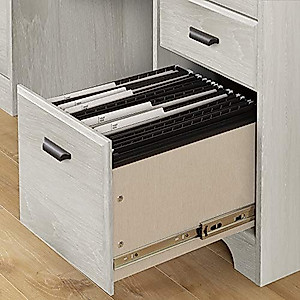 South Shore Versa Computer Desk with Hutch Winter Oak, Traditional