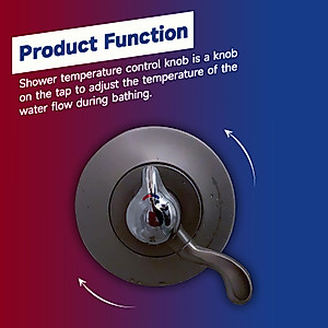 RP28595 Shower Handle Replacement Parts Temperature Control Knob for Delta Faucet Temperature Knob and Cover, Replacement Parts for Delta Shower