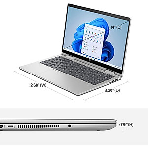 HP Envy x360 2-in-1 2023 Business Laptop 14" FHD IPS Touchscreen 10-Core 13th Intel i7-1355U 16GB DDR4 512GB SSD Iris Xe Graphics Wi-Fi 6E Backlit Keyboard Fingerprint Windows 11 Pro w/ONT 32GB USB