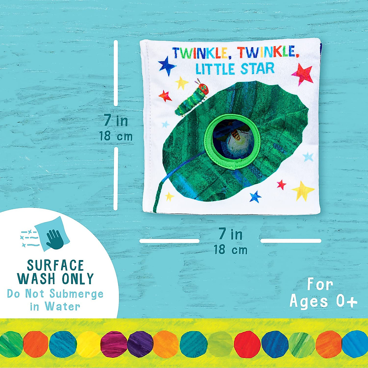KIDS PREFERRED Eric Carle Soft Book: Twinkle Twinkle Little Star with Sounds, 7 inches (55736)
