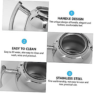 FUNOMOCYA 1pc Stainless Steel Teapot Tea Strainer Heating Teakettle for Gas Stove Tea Kettle with Filter Coffee Espresso Machine Tea Infuser Teapot Espresso Maker Pot Home Espresso Machine