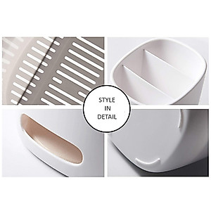 LOTSA. STYLE Utensil Drying Sink Caddy with Diatomite, Multi Purpose Holder Organizer, Kitchen Countertop Craft Table Desktop Office (Grey)