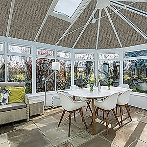 Ifenceview 3' x 42' Brown Shade Cloth Fabric Mesh Net for Window Balcony Deck Patio Yard Pergola Gazebo Garden Bed