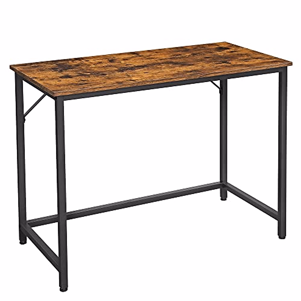 VASAGLE 39-Inch Computer Writing Desk, Home Office Small Study Workstation, Industrial Style PC Laptop Table, Steel Frame, 39.4, Rustic Brown + Black