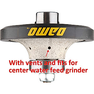 DAMO 1/2 inch Demi Bullnose Half Bullnose Roundover Medium Diamond Hand Profiler Router Bit Profile Wheel with 5/8-11 Thread for Granite Concrete Marble Countertop Edge …