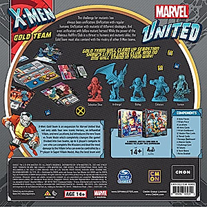 CMON Marvel United X-Men Gold Team Expansion | Tabletop Miniatures Game | Strategy Game | Cooperative Game for Adults and Kids | Ages 14+ | 1-7 Players | Average Playtime 40 Minutes | Made by CMON