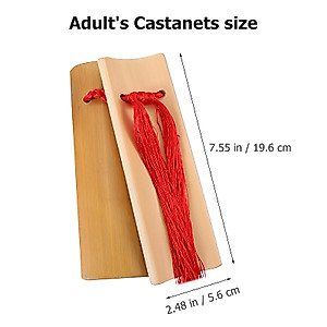 MILISTEN 1 Pair Chinese Kuaiban Clapper Bamboo Castanets Traditional Allegro Instrument Hand Percussion Instrument for Festival Performance Prop